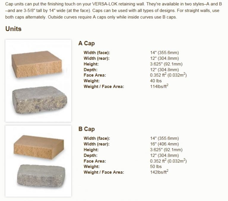 Buy Versa-Lok - Cap Unit - South Shore Landscape Supply