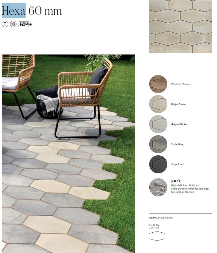 3215-Techo Bloc Hexa 60mm 2022 photo update - South Shore Landscape Supply