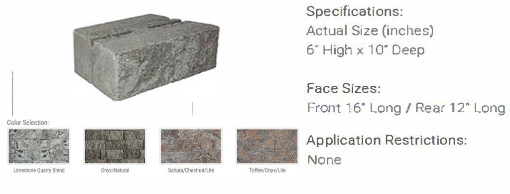 Buy Cambridge Pavers MaytRx Plus 6" Split face Wall - South Shore ...