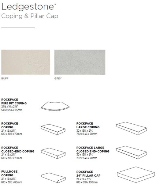 Buy Unilock Ledgestone Pillar Cap 24 x24 - South Shore Landscape Supply
